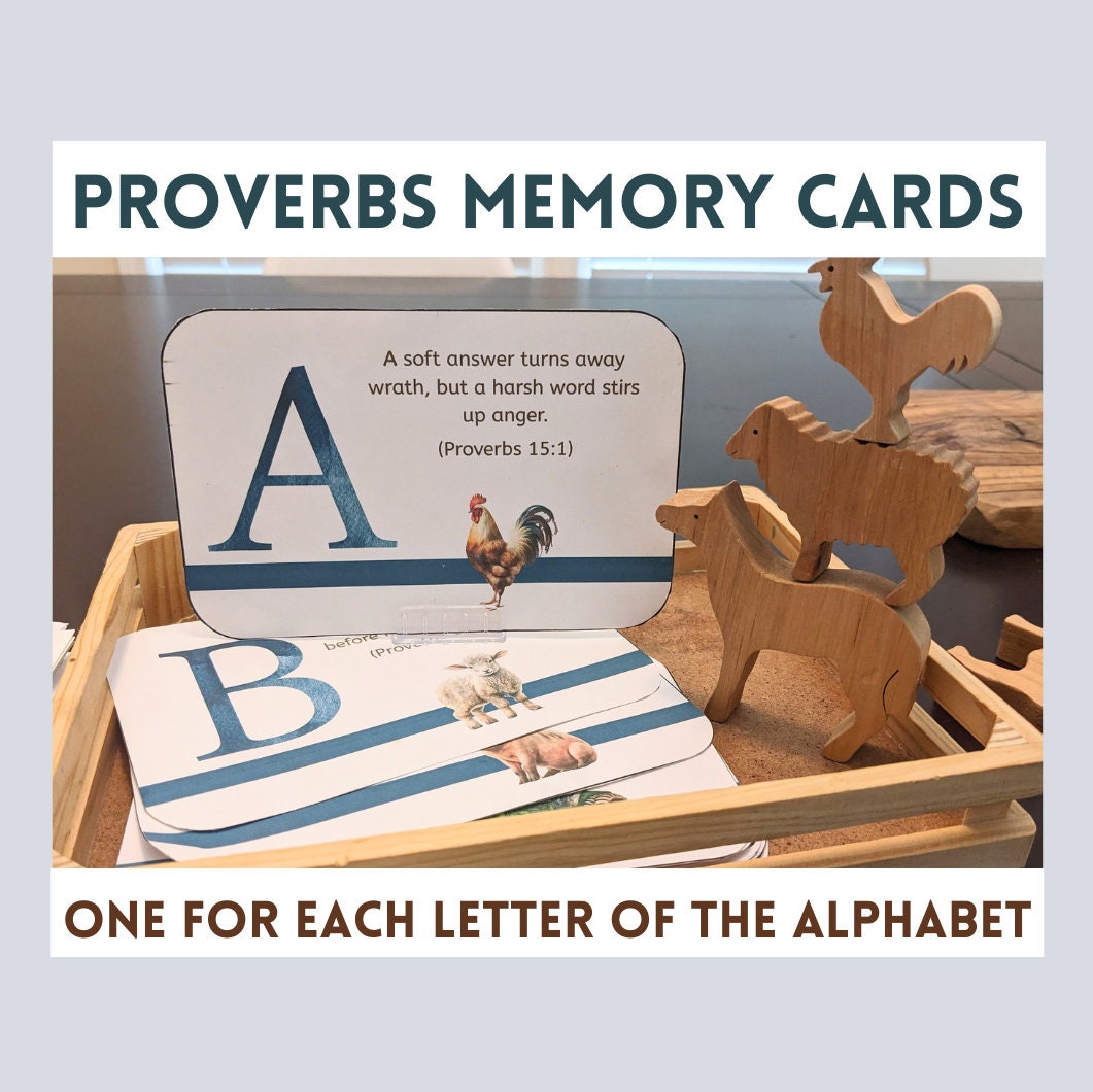 ABC Bible Memory Cardsproverbs Kids Bible Memory Alphabet Memory Verses ...