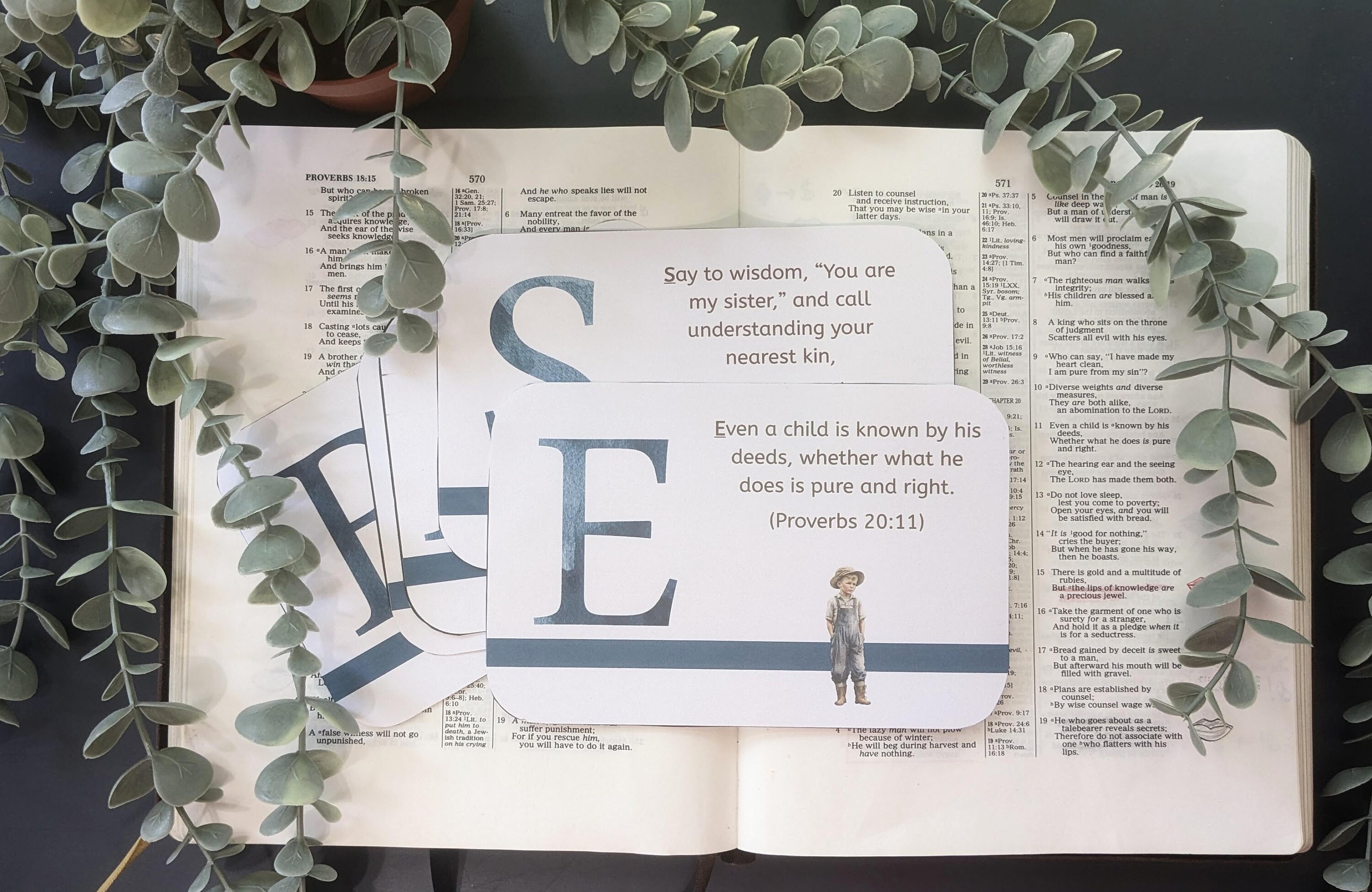 ABC Bible Memory Cards|proverbs| Kids Bible Memory| Alphabet Memory ...