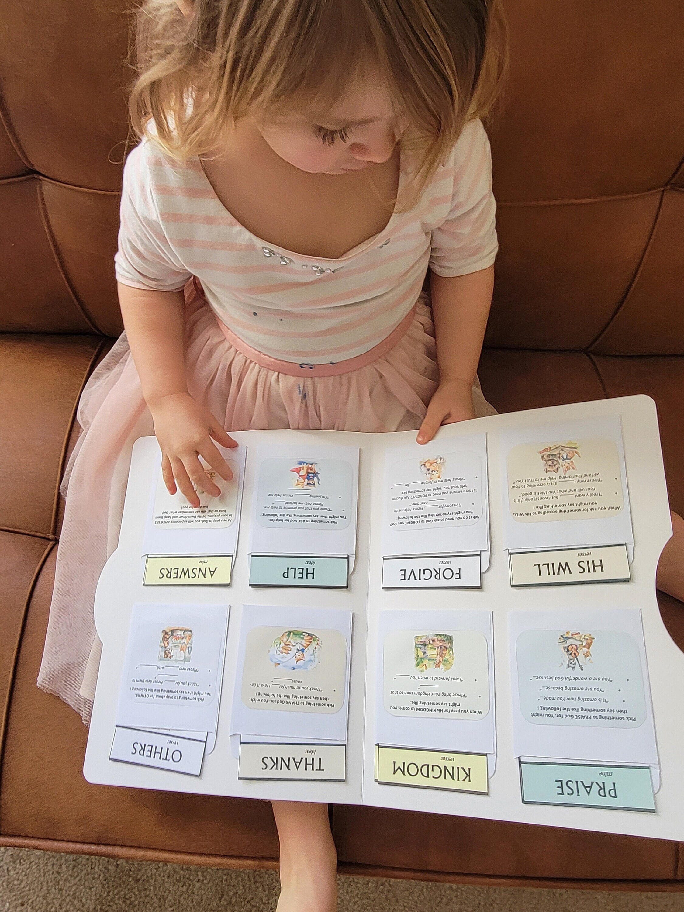 Prayer Cards for Kidsthe Lords Prayer Printableteach Kids to Praykids ...