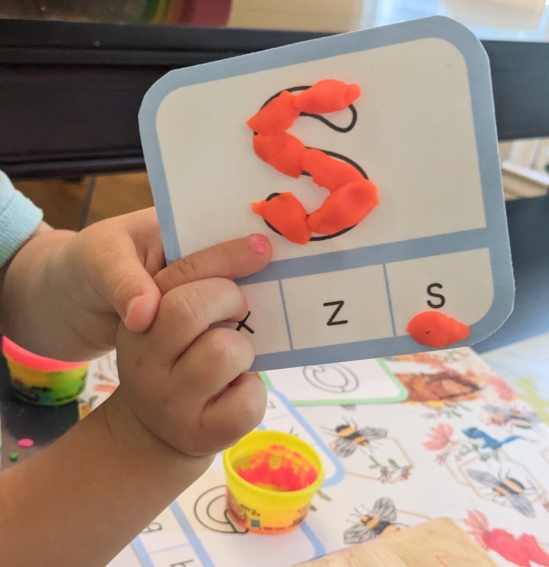 Alphabet Playdough Cards| Alphabet Clip Cards| Preschool Travel ...