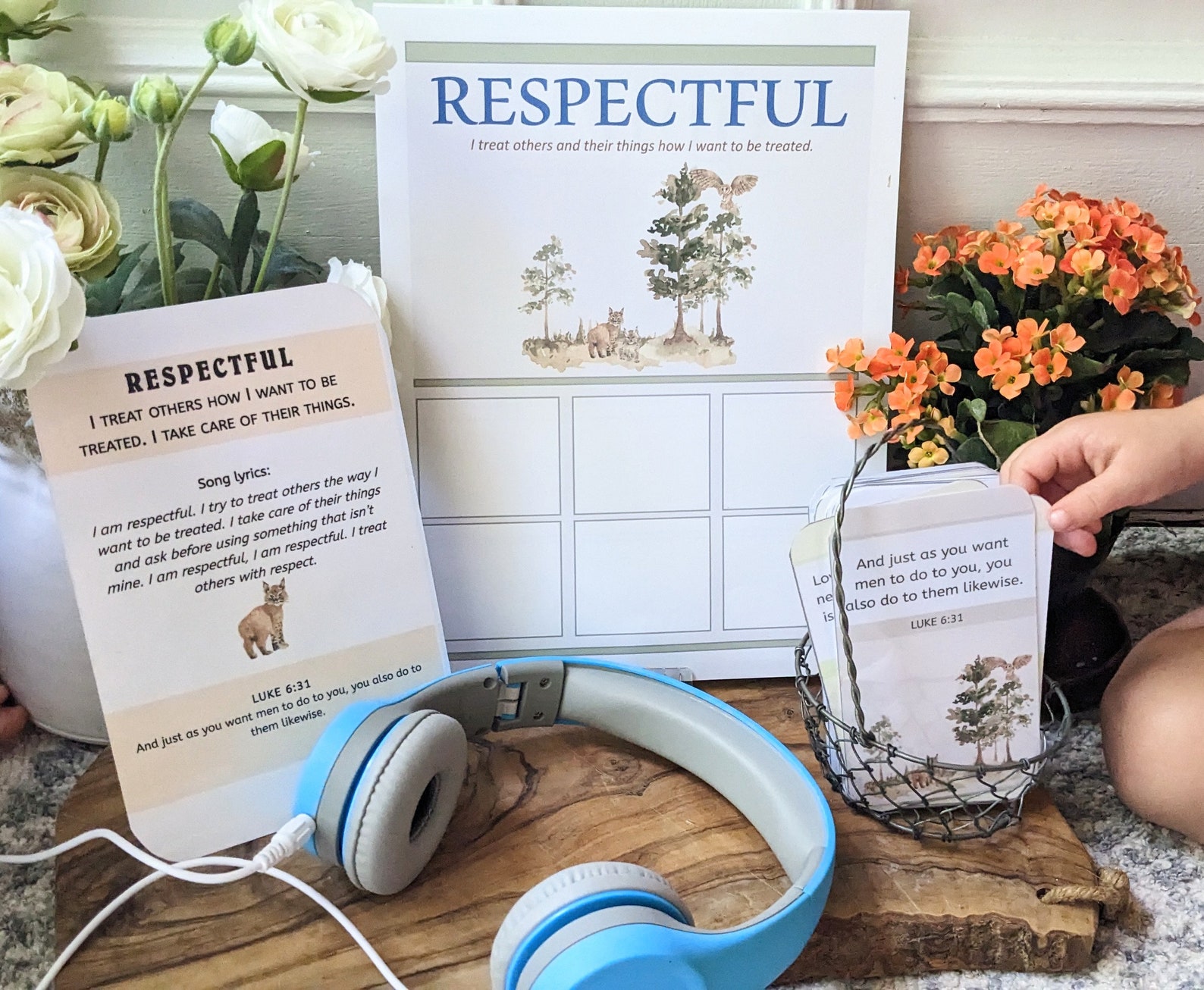 Alphabet Character Traits Cards| Morning Basket Cards| Alphabet Bible ...