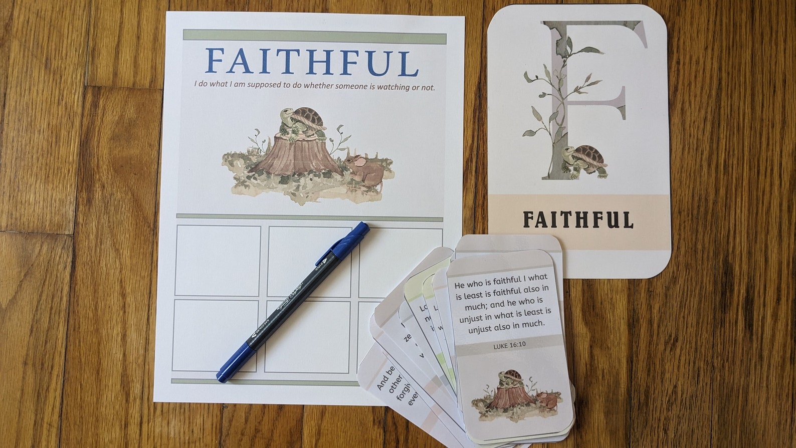 Alphabet Character Traits Cards| Morning Basket Cards| Alphabet Bible ...