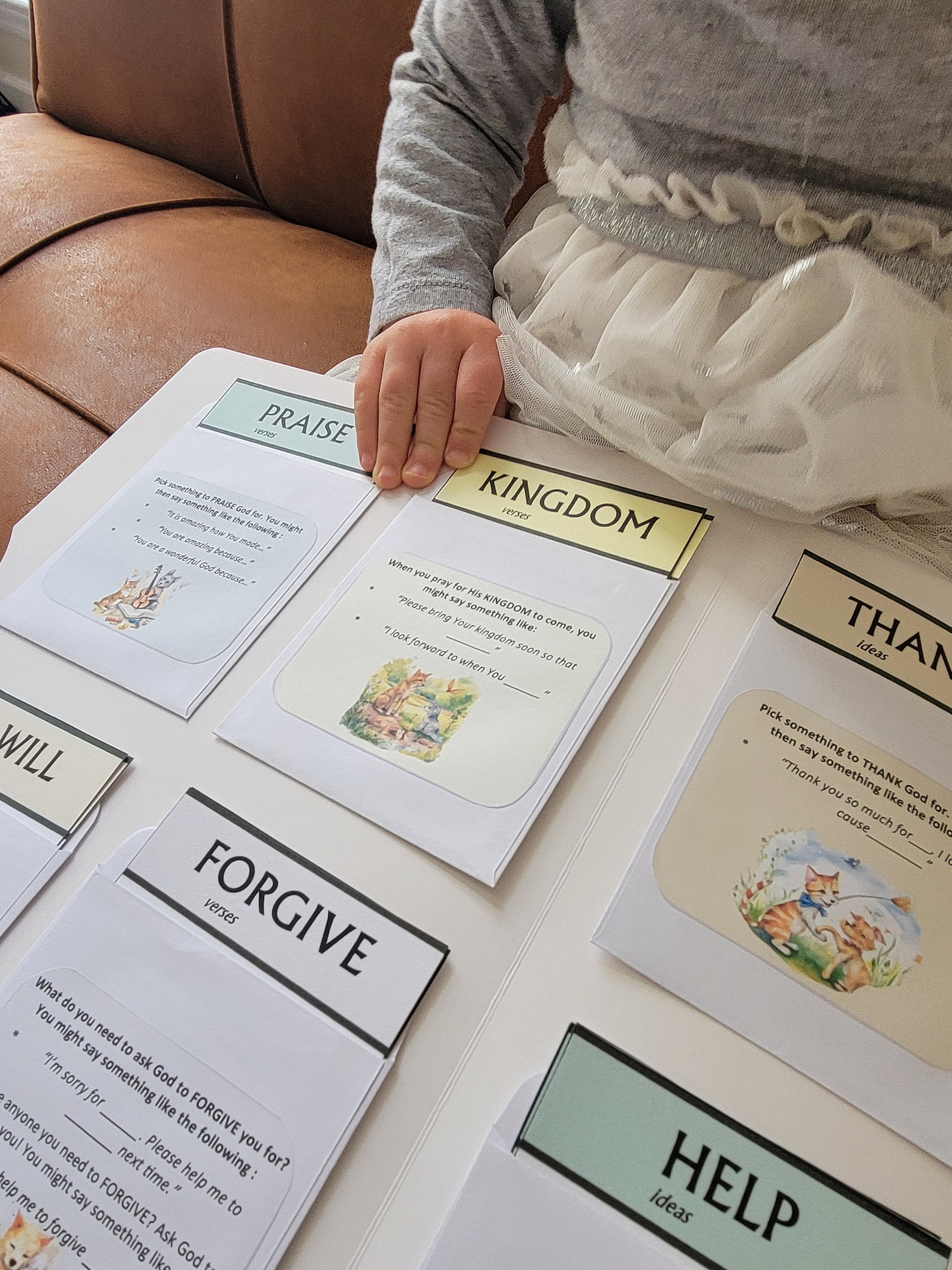 Prayer Cards for Kids|the Lords Prayer Printable|teach Kids to Pray ...