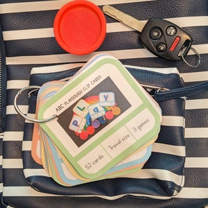 Alphabet Playdough Cards| Alphabet Clip Cards| Preschool Travel ...