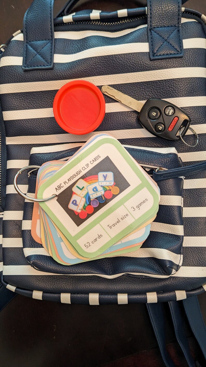 Alphabet Playdough Cards| Alphabet Clip Cards| Preschool Travel ...