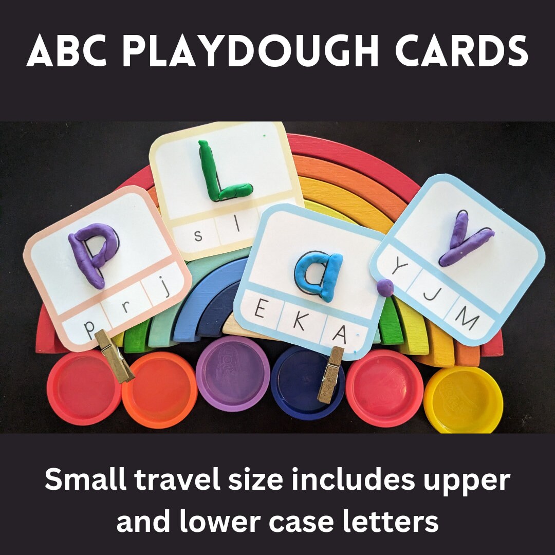 Alphabet Playdough Cards Alphabet Clip Cards Preschool - Etsy Canada