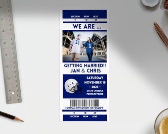 Penn State Ticket Invitation - Etsy