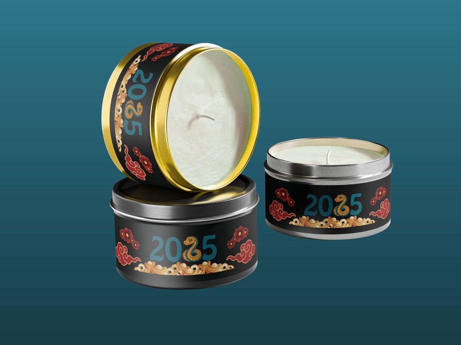 Chinese New Year Gift, 2025 Chinese New Yr Snake Candle, Lunar New Year ...