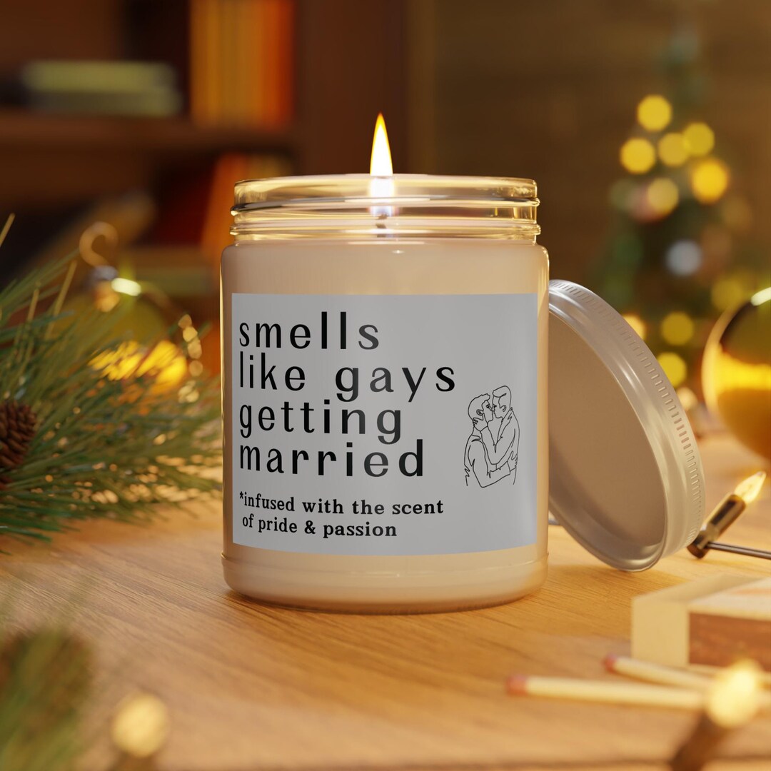 Soy Candle, Gay Wedding Gift, Pride Decor, Same Sex Couple Candle - Etsy