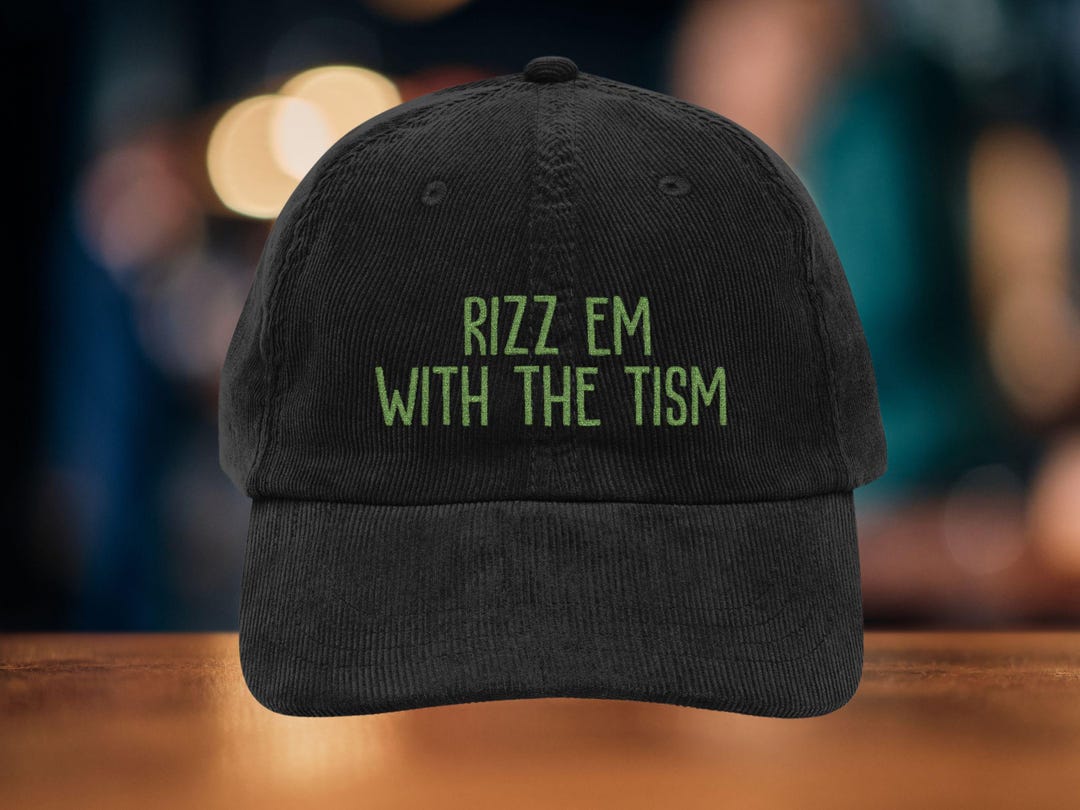 Meme Hat Rizz Em With the Tism, Autism Mom Dad Hat, Embroidered Ball ...