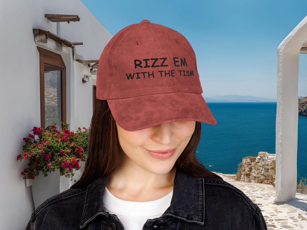 Meme Hat Rizz Em With the Tism, Autism Mom Dad Hat, Embroidered Ball ...