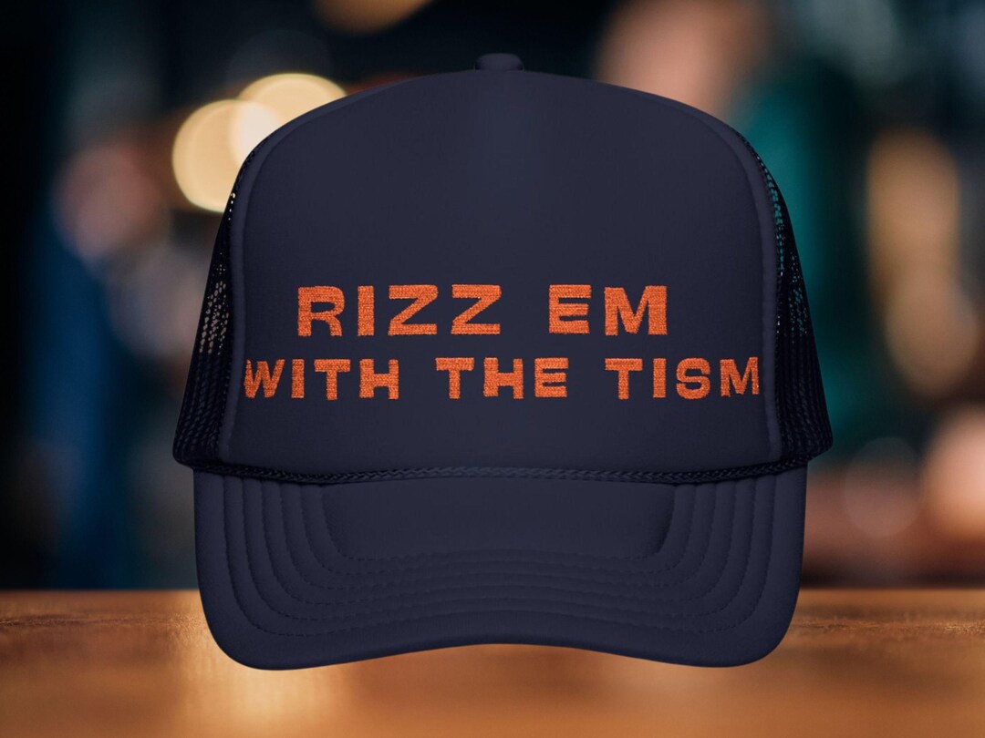 Meme Hat Rizz Em With the Tism, Autism Mom Dad Hat, Embroidered Ball ...