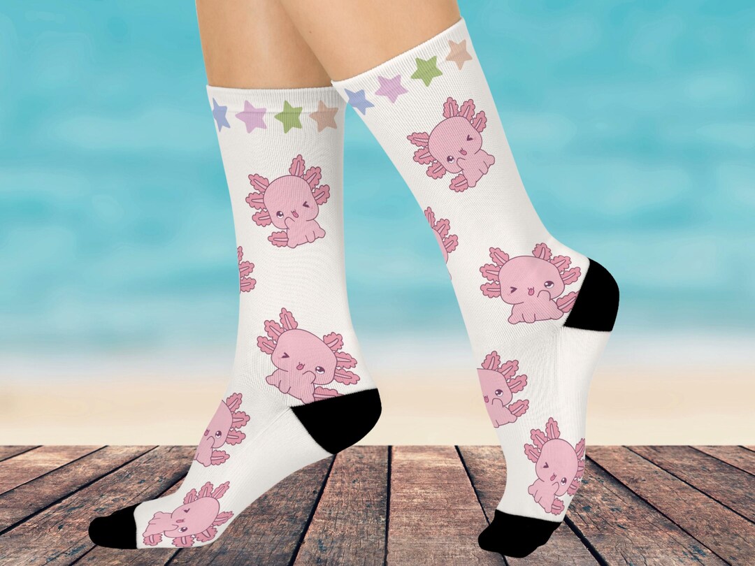 Axolotl Gift, Axolotl Socks, Axolotl Print Socks, Novelty Sock Gifts ...