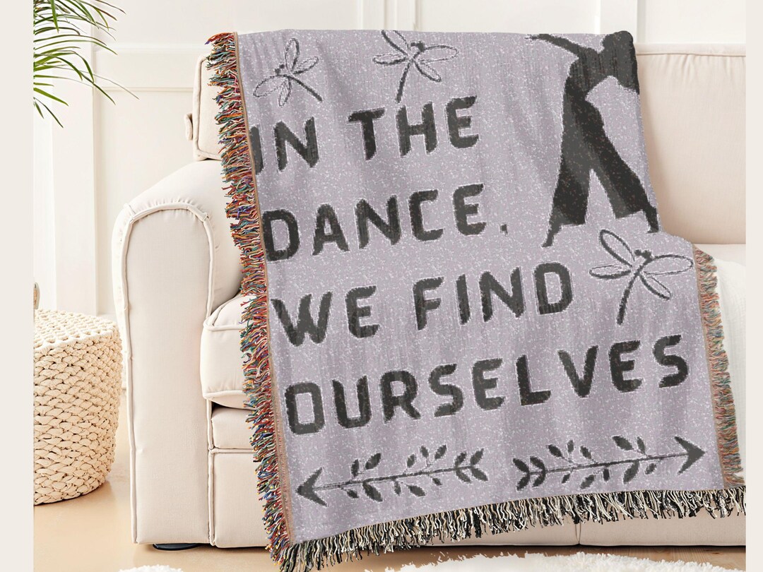 Cotton Woven Throw, Dance Class Gift, Sofa Blanket, Dance Teacher ...