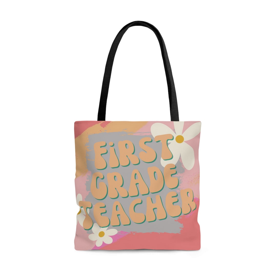 First Grade Tote Bag Teacher Bag Teacher Gift Retro - Etsy