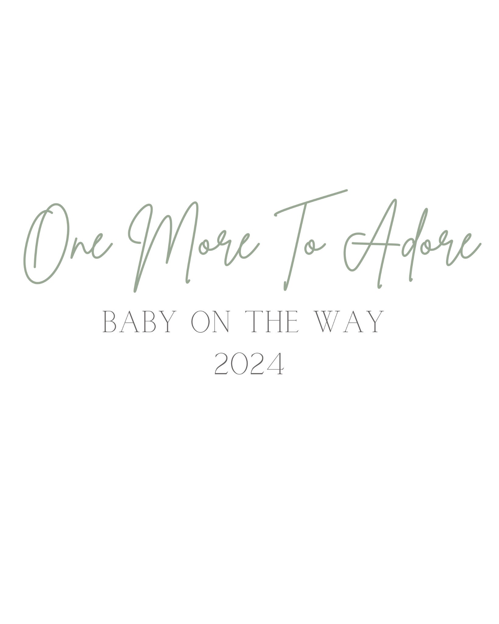 One More to Adore Onesie Baby Announcement Onsie Simple Minimalist - Etsy
