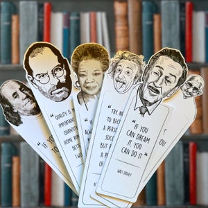 Famous Figures Bookmarks - Set of 6 - Etsy