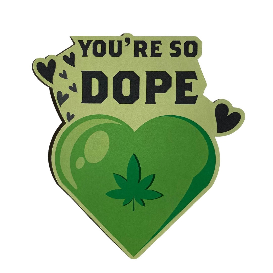 You're so Dope - Heart Shaped Label With Leaf - 3.75" Cover up Label - Etsy