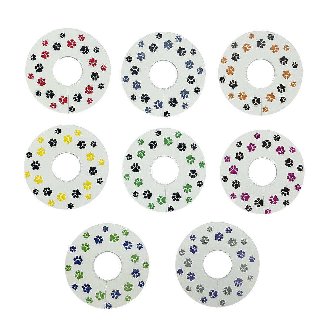 Paw Print - Paper Wine Rings / Charms - Etsy