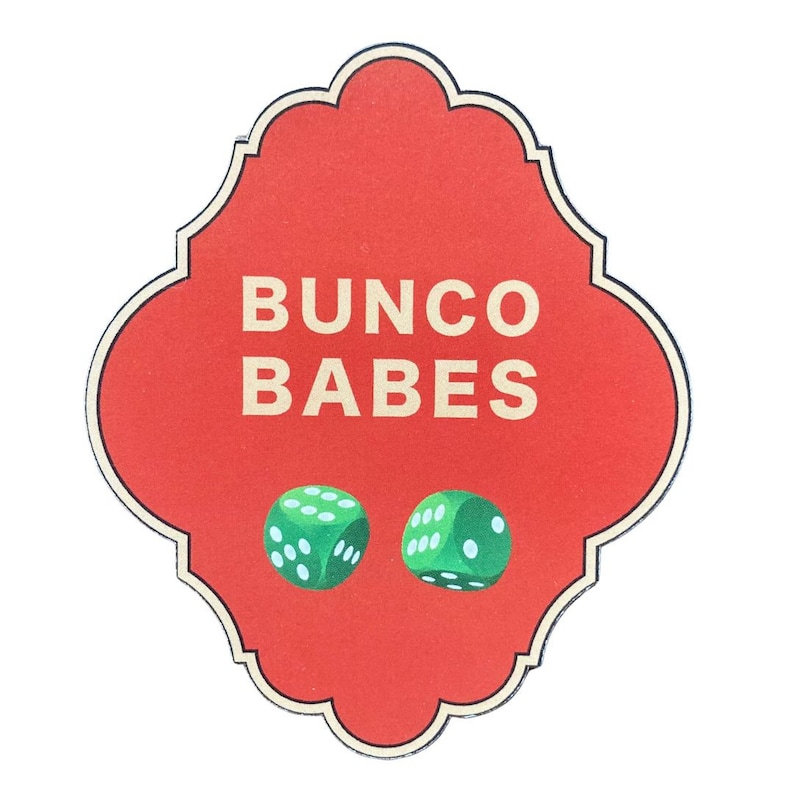Bunco Babes - Beverage Label / Sticker - Etsy