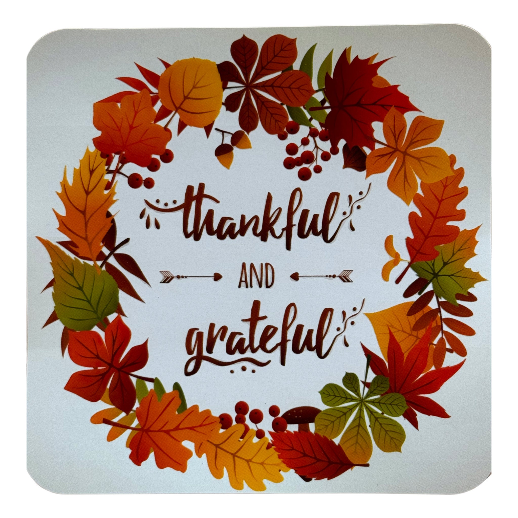 Thankful and Grateful - Raised UV Texture - Beverage Label / Sticker - Etsy