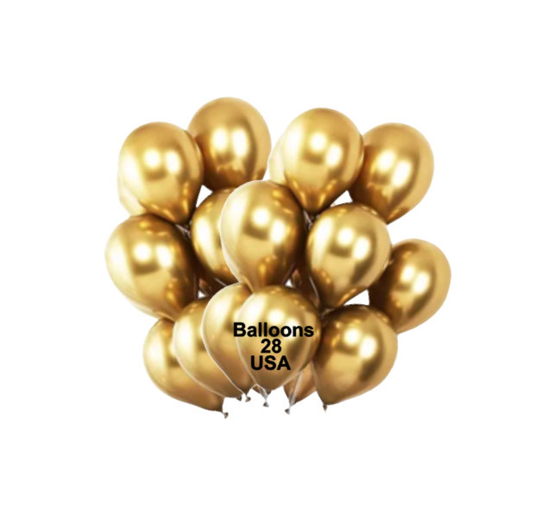 Set of 8, 25, 50, 100 CHROME Balloon Set 12 Inch Balloons Latex ...
