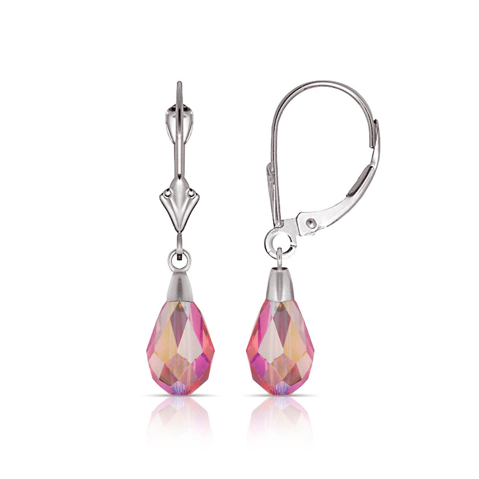 Swarovski Crystal Gold Dangle Drop Earrings, Swarovski Crystal ...