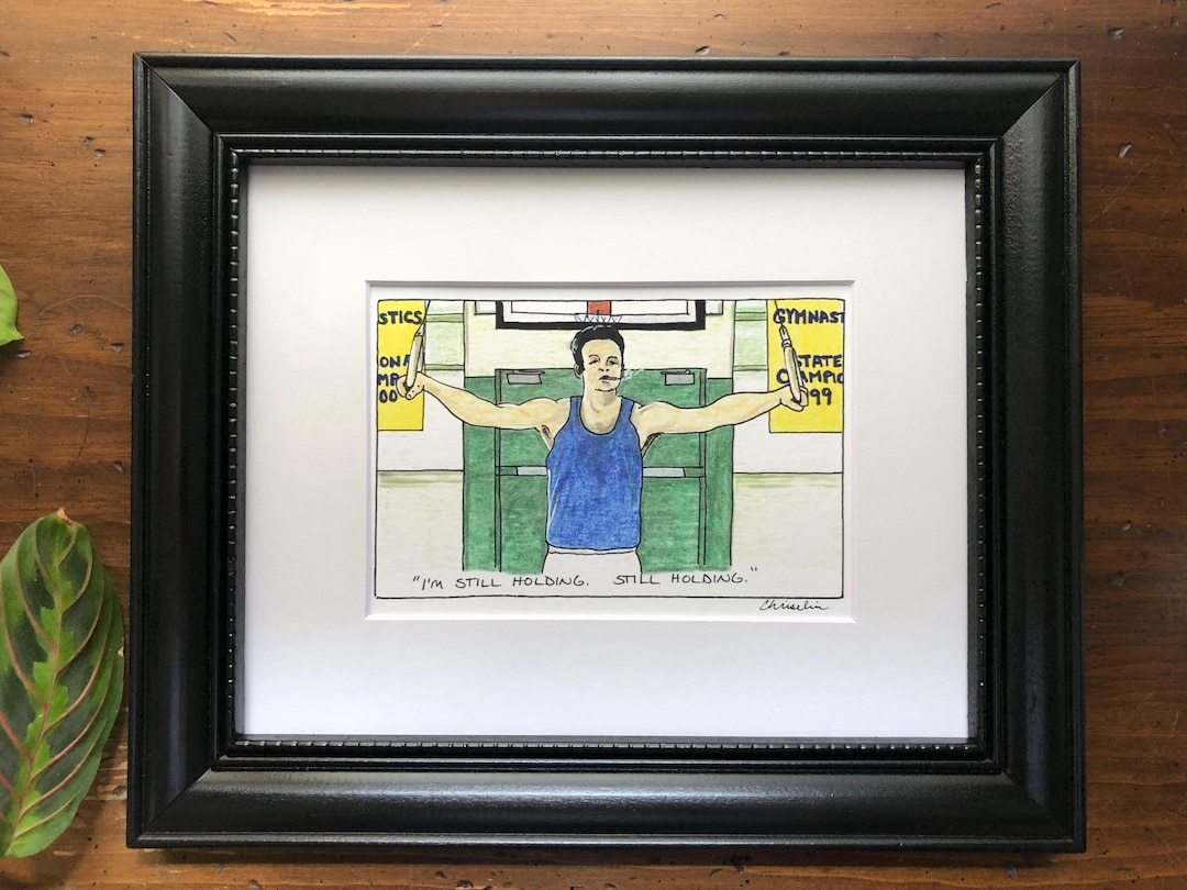 Old School "i'm Still Holding" Vince Vaughn Art Print; Gymnastics Rings, Lambda Epsilon Omega - Etsy