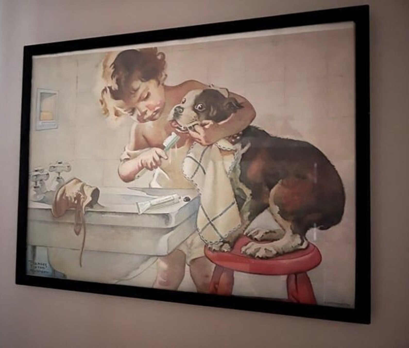 Prophylactic Brush Co. Dental Ad Print Frances Tipton Hunter Boy ...