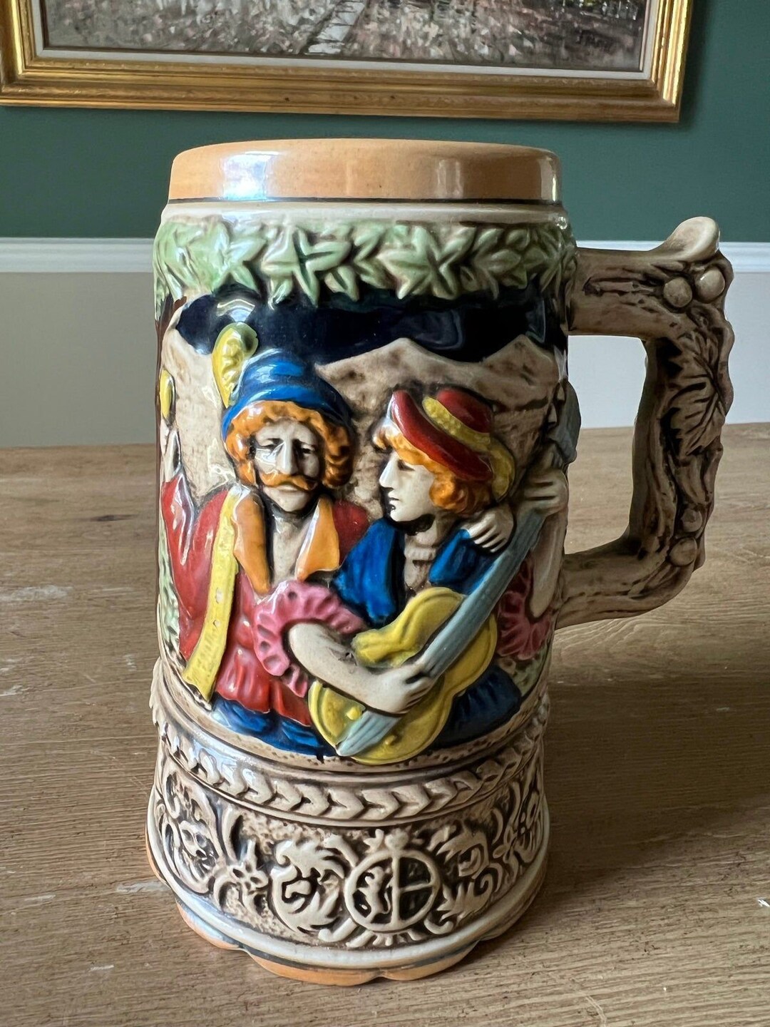 Vintage German Souvenir Beer Stein Mug Drinking Glass With Music Box on ...