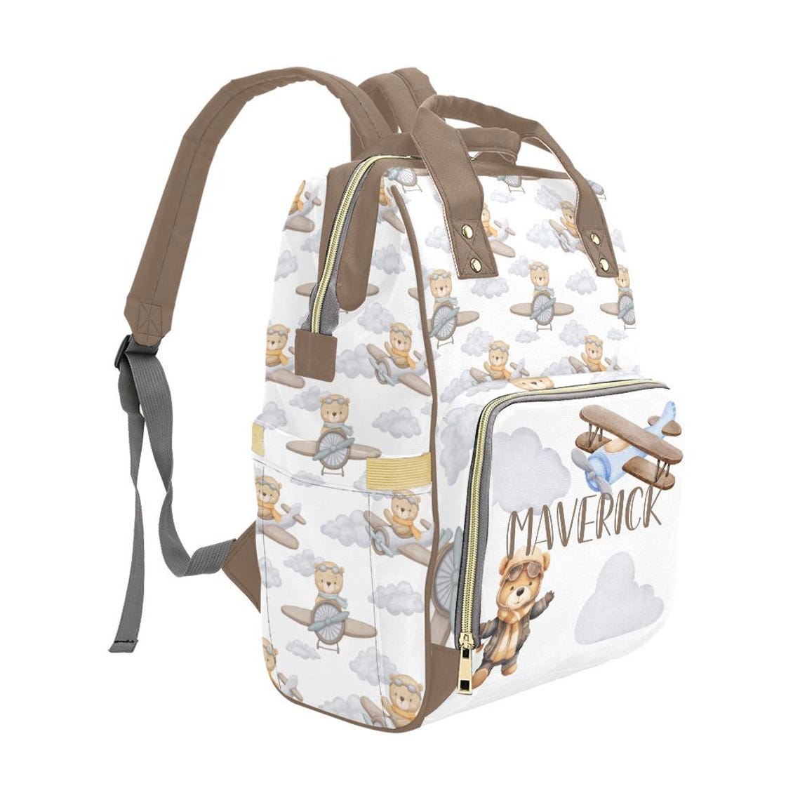 Personalized Diaper Bag | Airplane Backpack | Transport | Travel | Baby ...