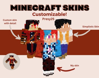 Custom Minecraft Skin Minecraft Skin Java High Quality - Etsy