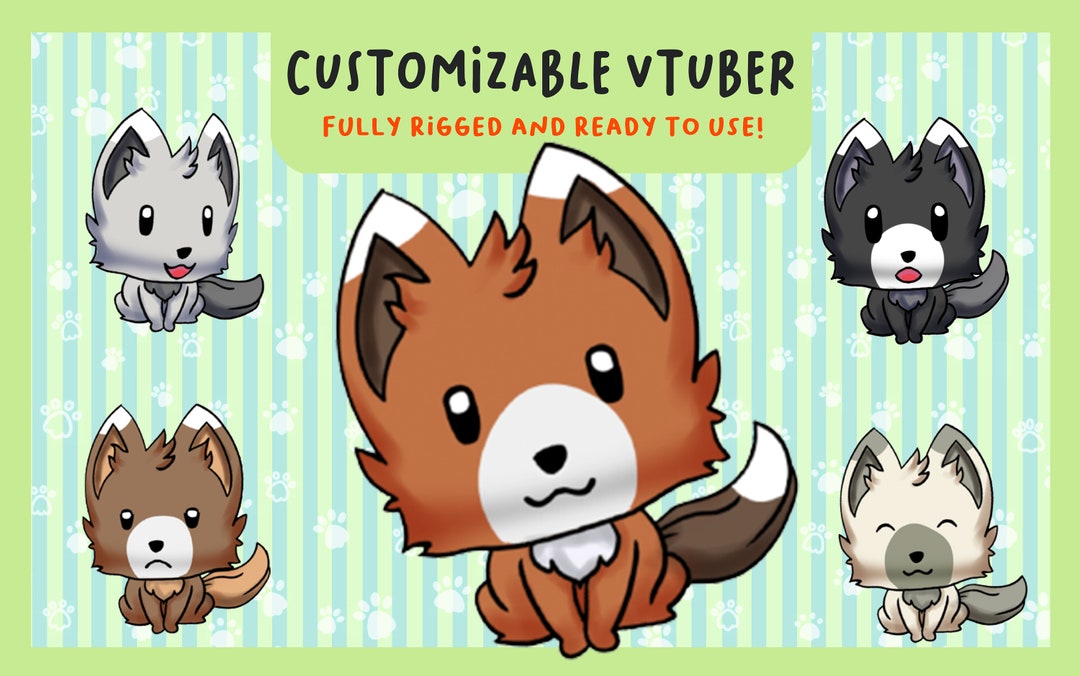 Customizable Vtuber Fox Twitch Virtual Reality Premade - Etsy
