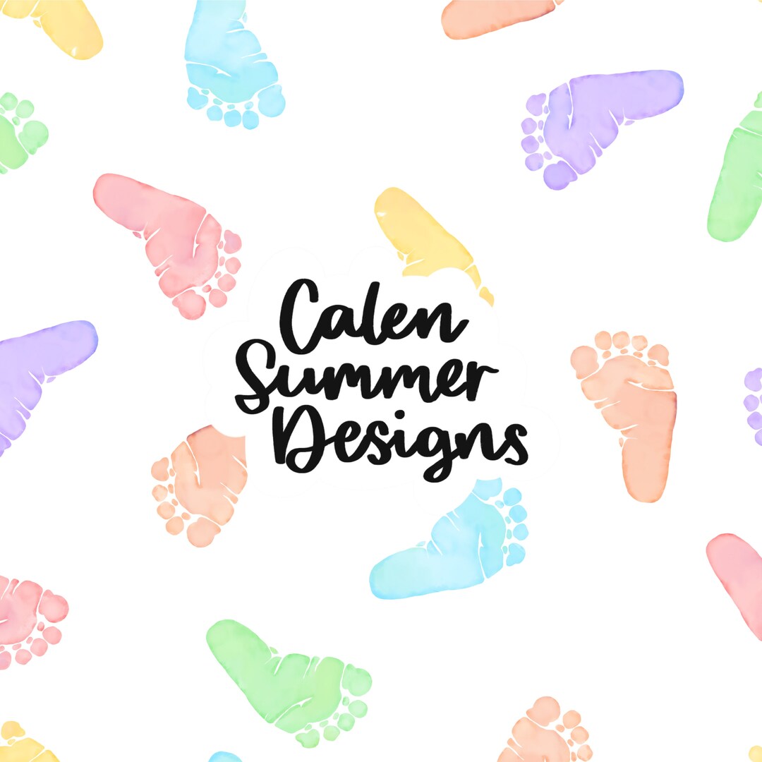 Watercolor Baby Feet Seamless Pattern File for Commercial Use, Hospital ...