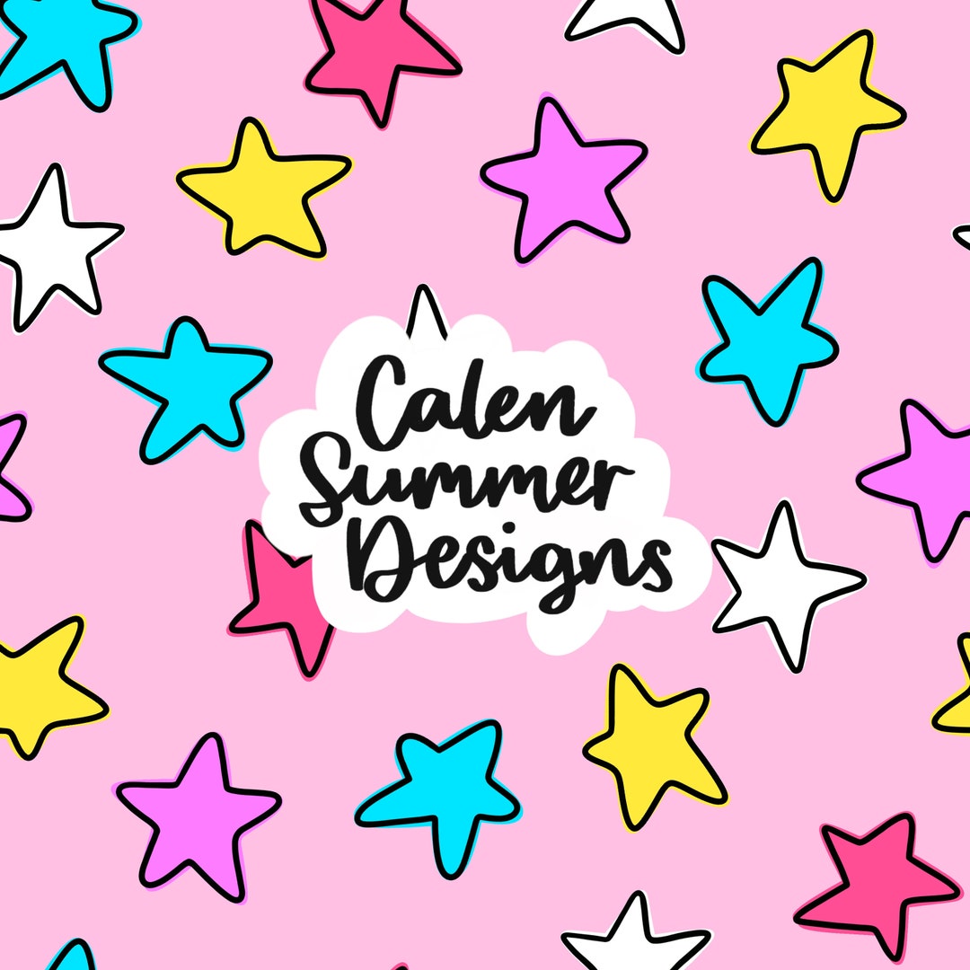 Retro Stars Seamless Pattern File for Commercial Use, Stars Sublimation ...