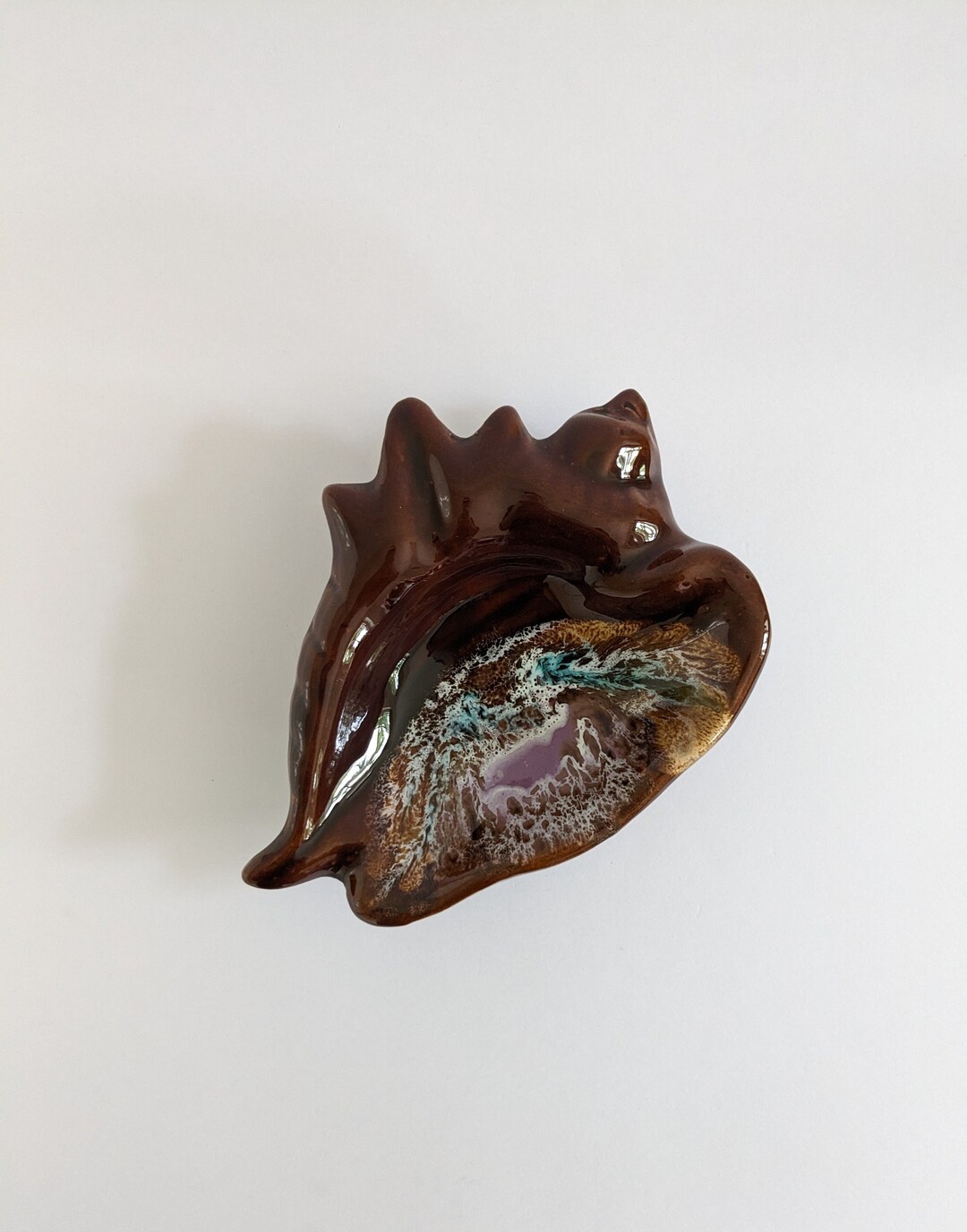 Vintage Ceramic Conch Shell Dish / Trinket / Ashtray// Vallauris ...