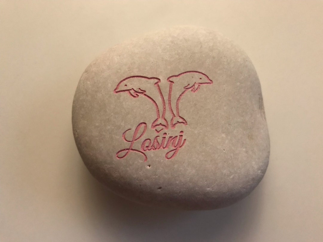 Personalised Name and Logo Pebble, Engraved Message Stone for Keepsakes ...