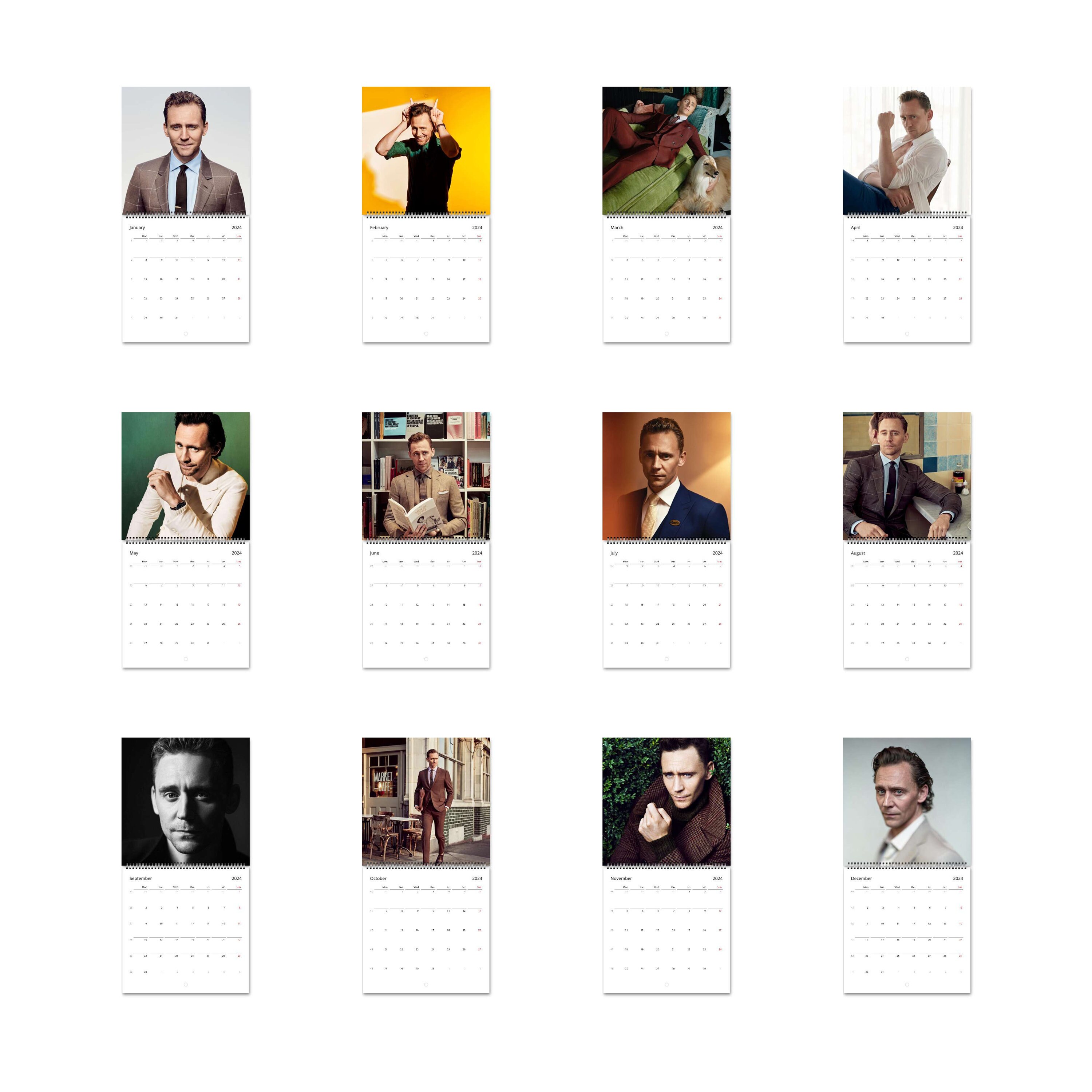 Tom Hiddleston Calendar Vol.1 - 2024 Calendar, Wall Calendar 2024 sold ...