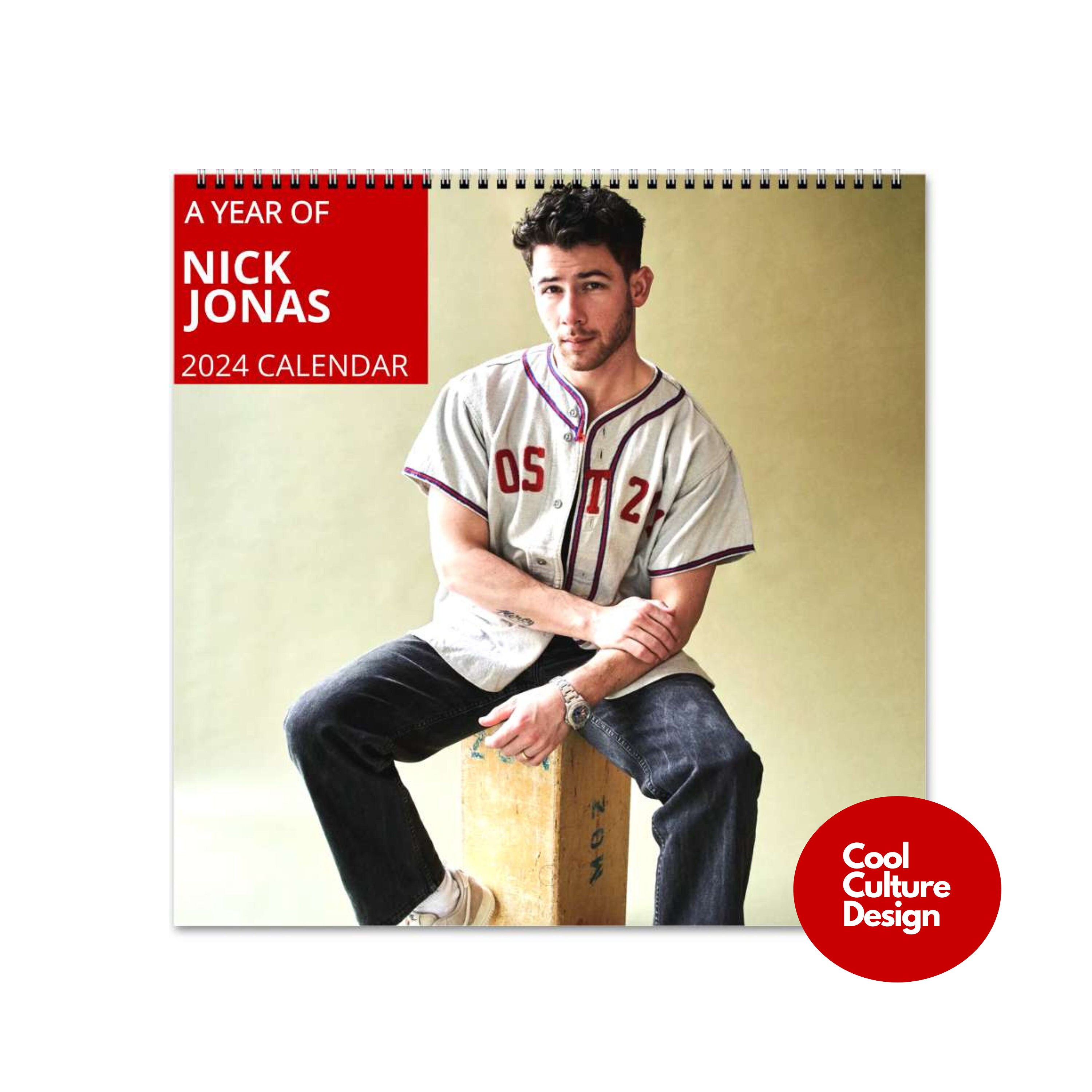 Nick Jonas Calendar Calendario 2024, Calendario da parete 2024 venduto ...