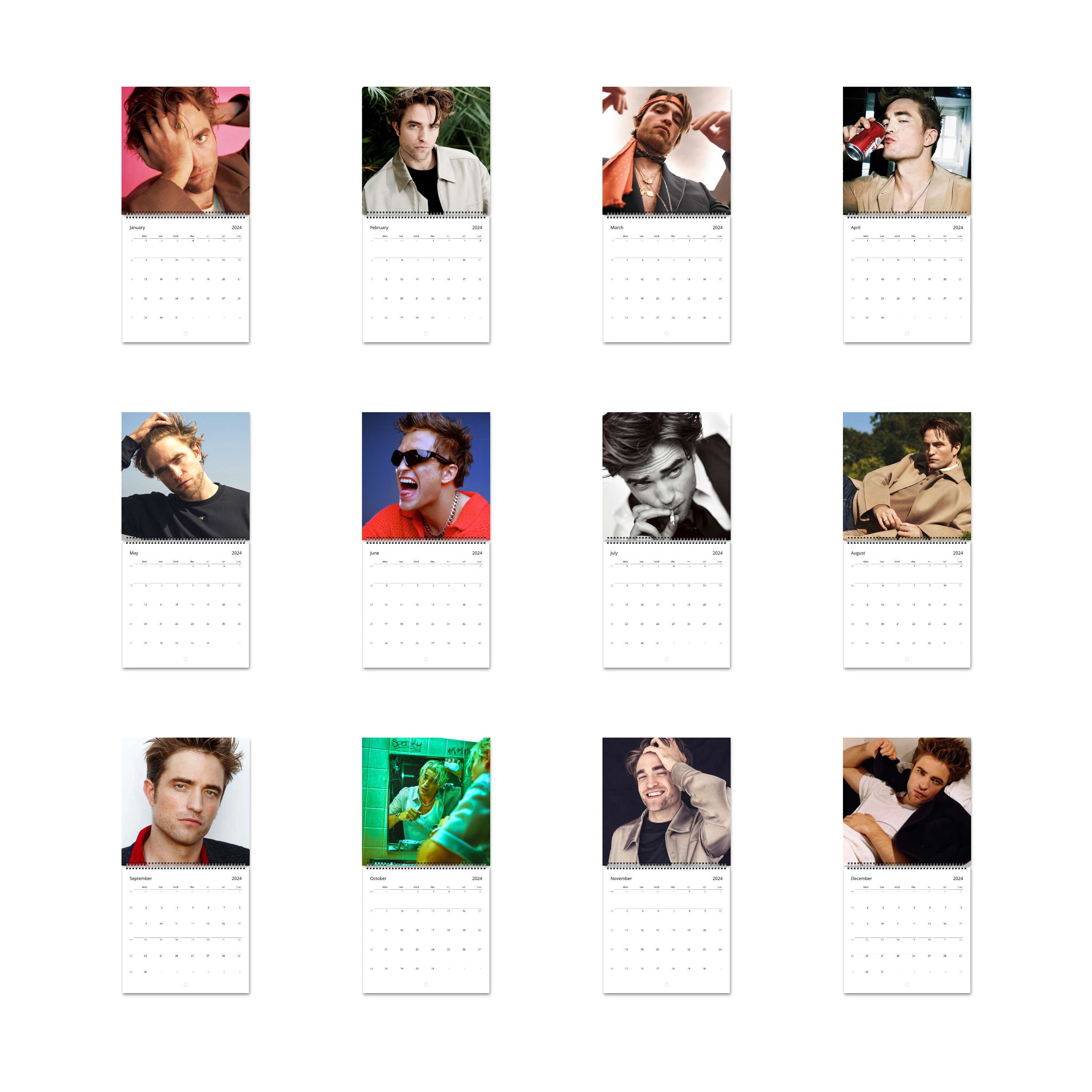 Robert Pattinson Calendar - 2024 Calendar, Wall Calendar 2024, Planner ...