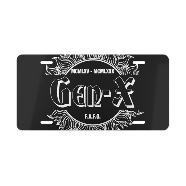 Gen X License Plate - Etsy