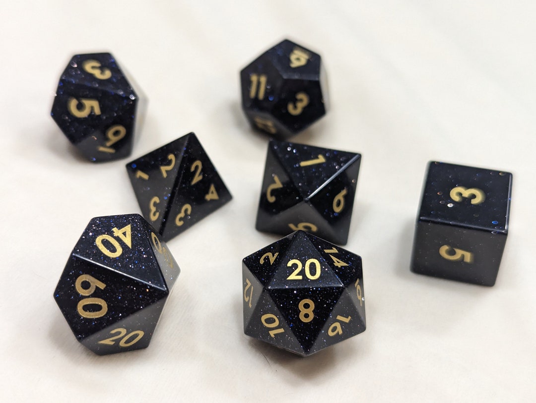 Blue Sandstone Real Gemstone Dice Set Dnd Roleplay D20 Natural Stone - Etsy