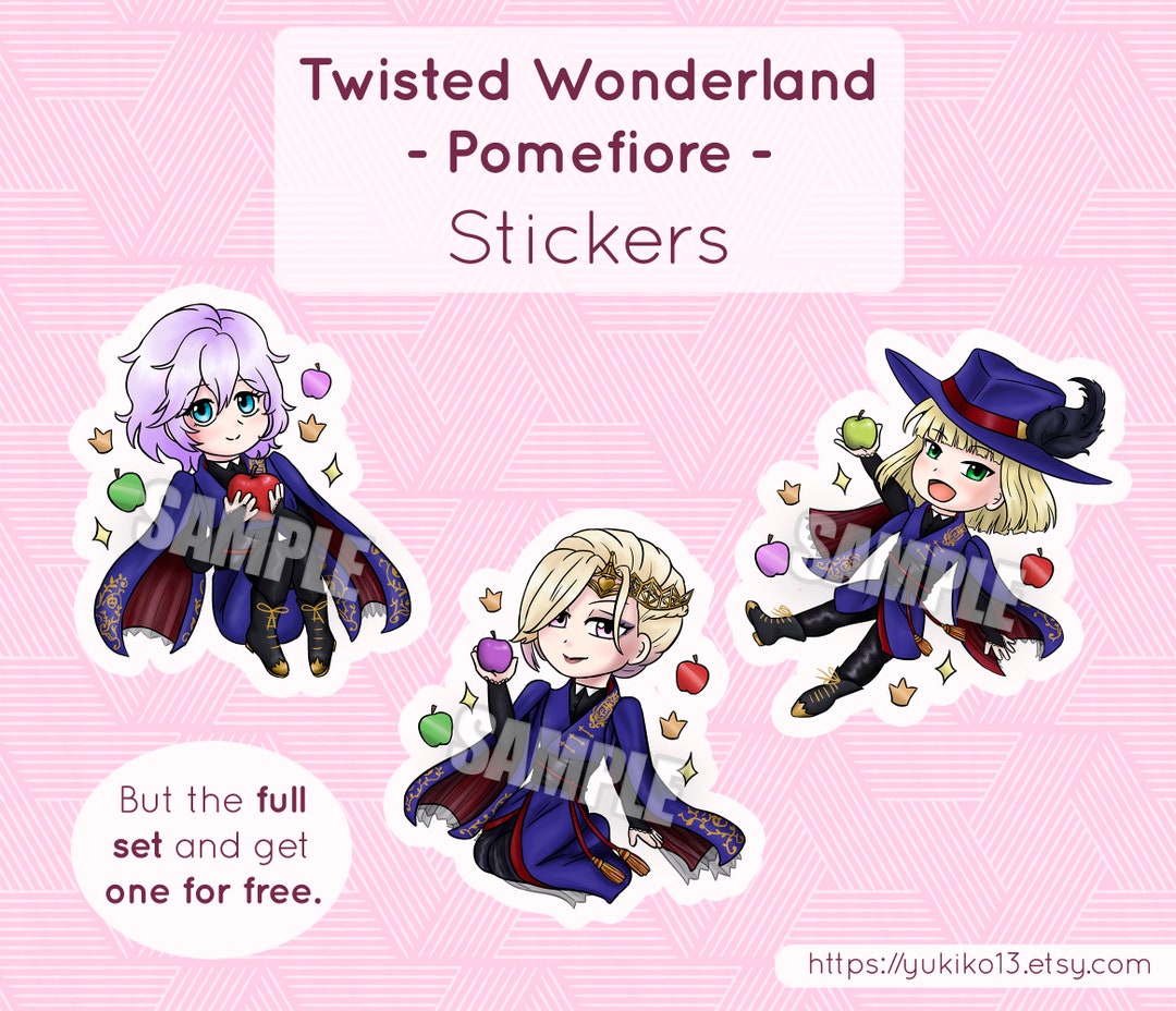 Twisted Wonderland Stickers Pomefiore - Etsy
