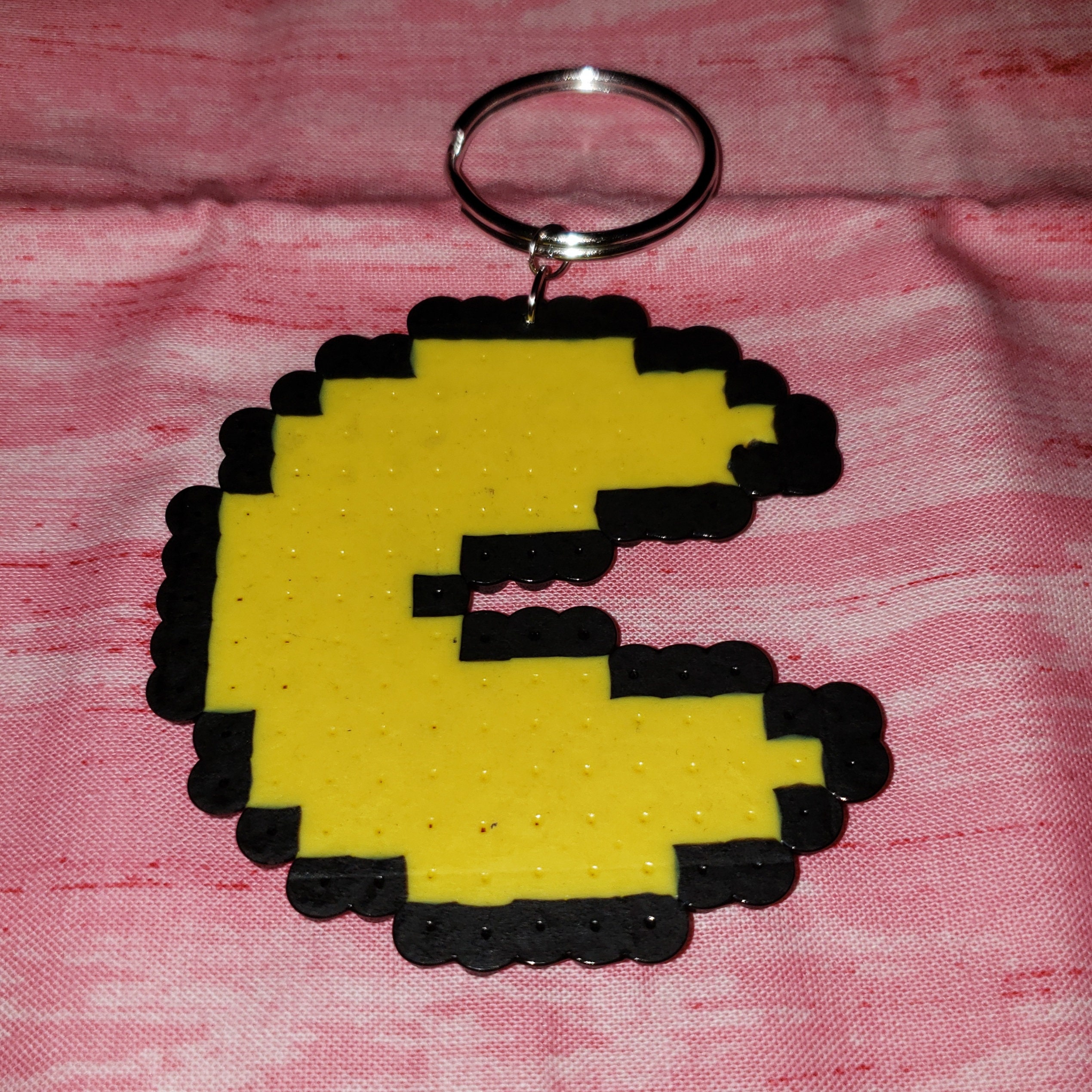 Pac-man Perler Bead Keychain - Etsy