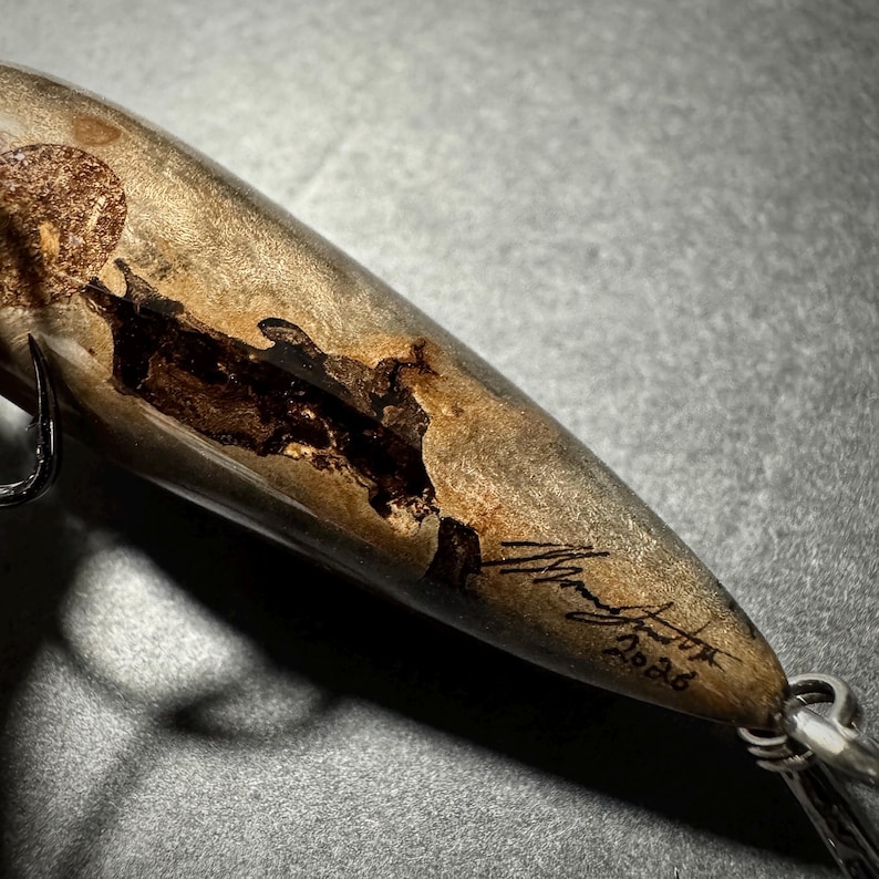 Handmade Wooden Fishing Lure – Maple Burl 2.5” Crankbait, Shallow ...