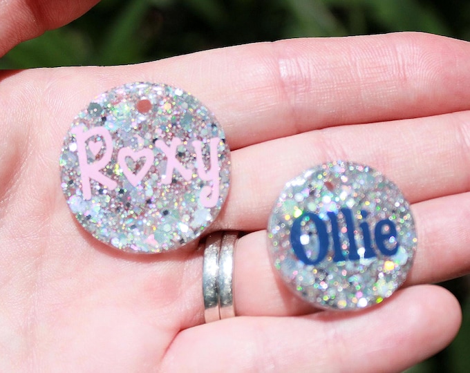 Custom Initial Glitter Tag, Alphabet Glitter Tag, Glitter Gift Tag ...