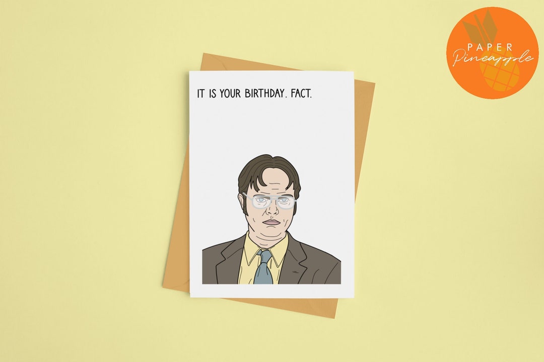 Dwight Birthday Card the Office Birthday Card Dwight Schrute - Etsy
