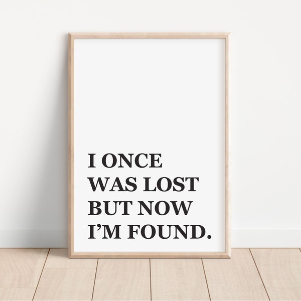 I Once Was Lost - Etsy