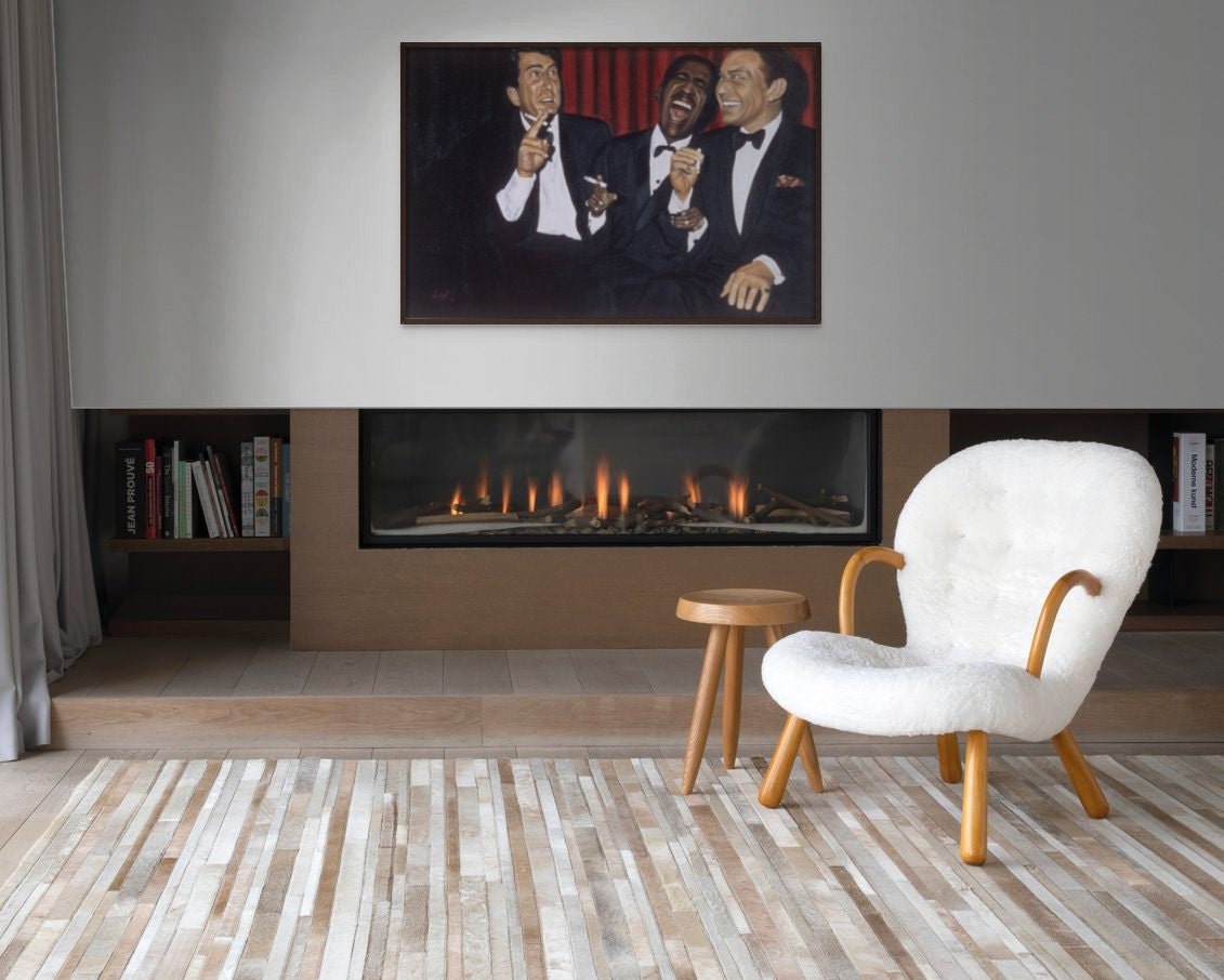 Rat Pack Original Oil Painting on Canvas Vintage Style Wall Decor Rat ...