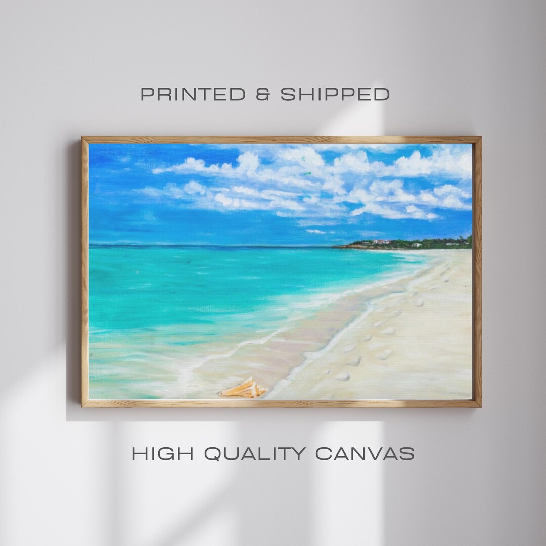 CONCH SHELL CANVAS Print | Ocean Art | Coastal Wall Décor | Nautical ...